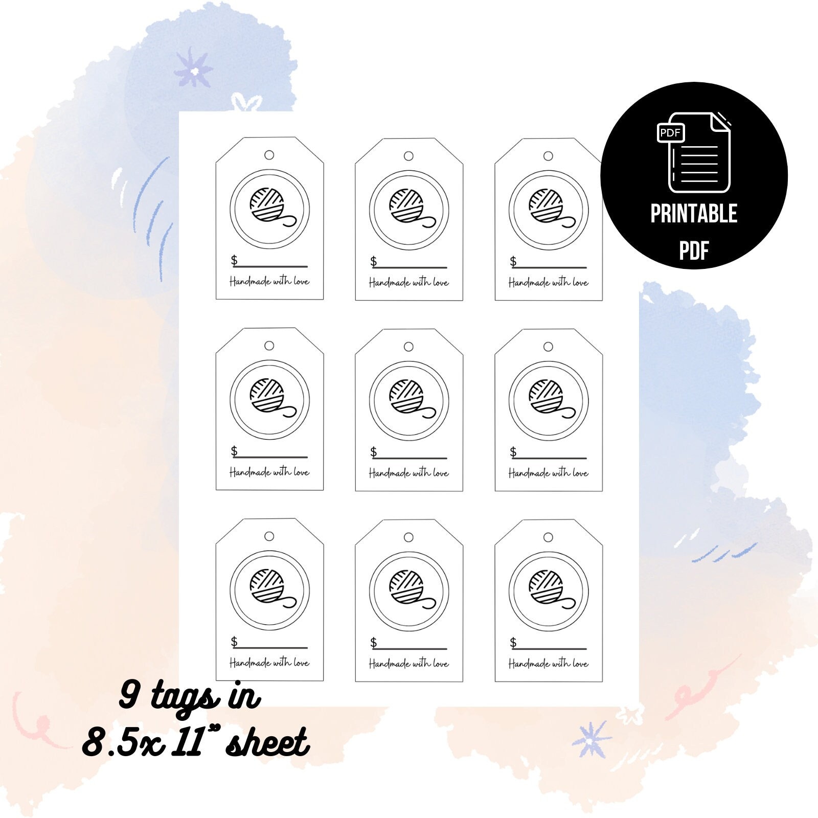 Crochet Price Tags, Market Tags, Printable PDF - Etsy