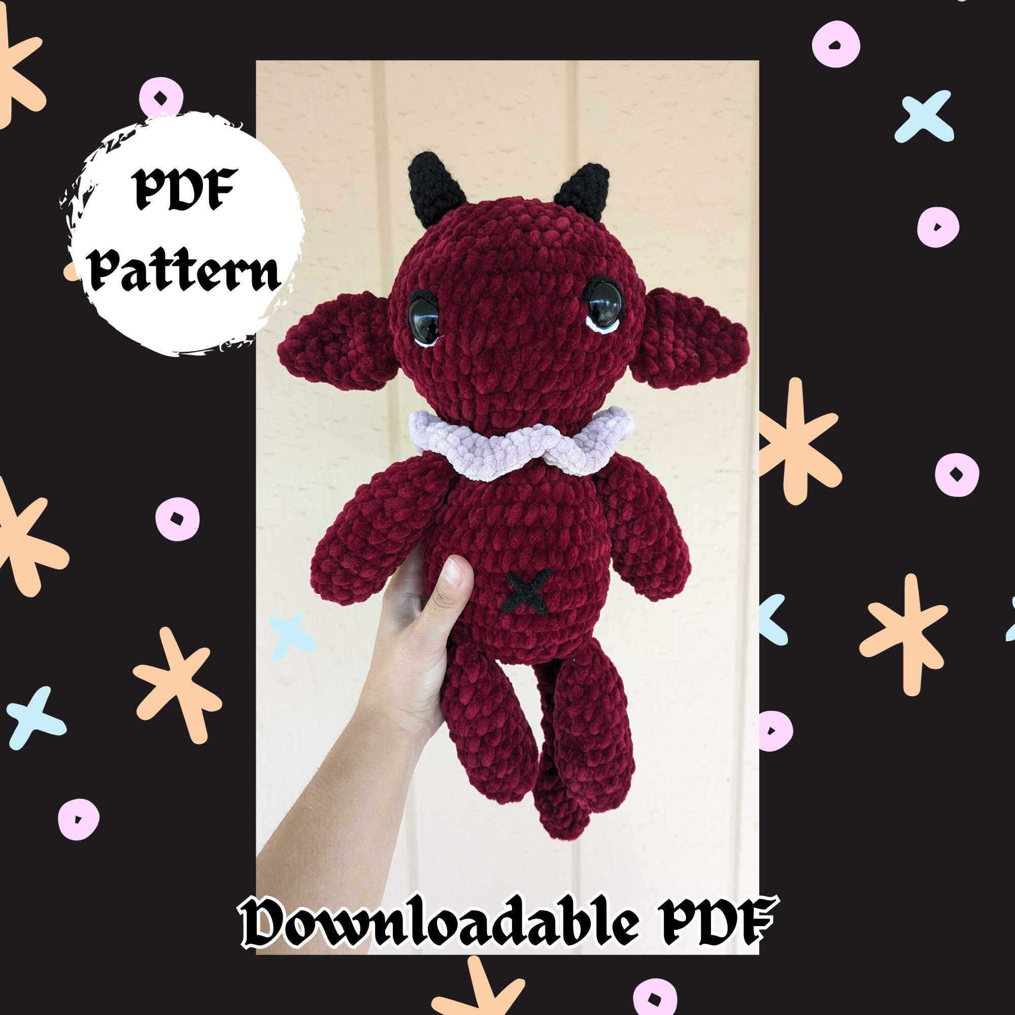 Demon Crochet Pattern, Crochet Demon, Devil, Baby Demon Pattern, Chubby ...