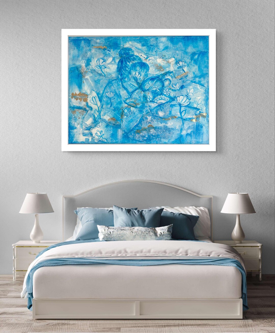 Baby Blues - Art Print - Blue Wall Art by Joanne Spencer Art - Etsy