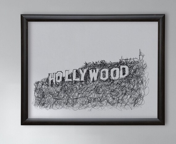 Hollywood Sign Drawing