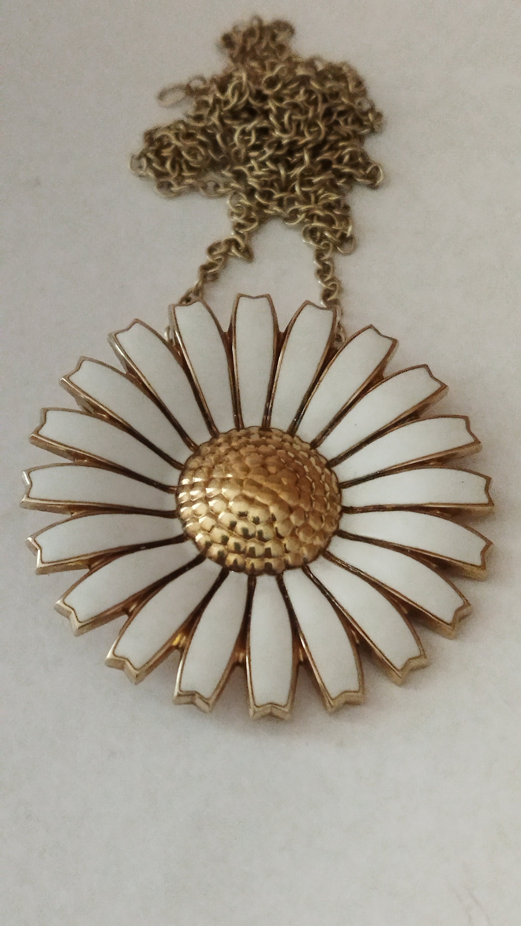 George Jensen Silver Daisy Pendant/brooch 43mm. - Etsy