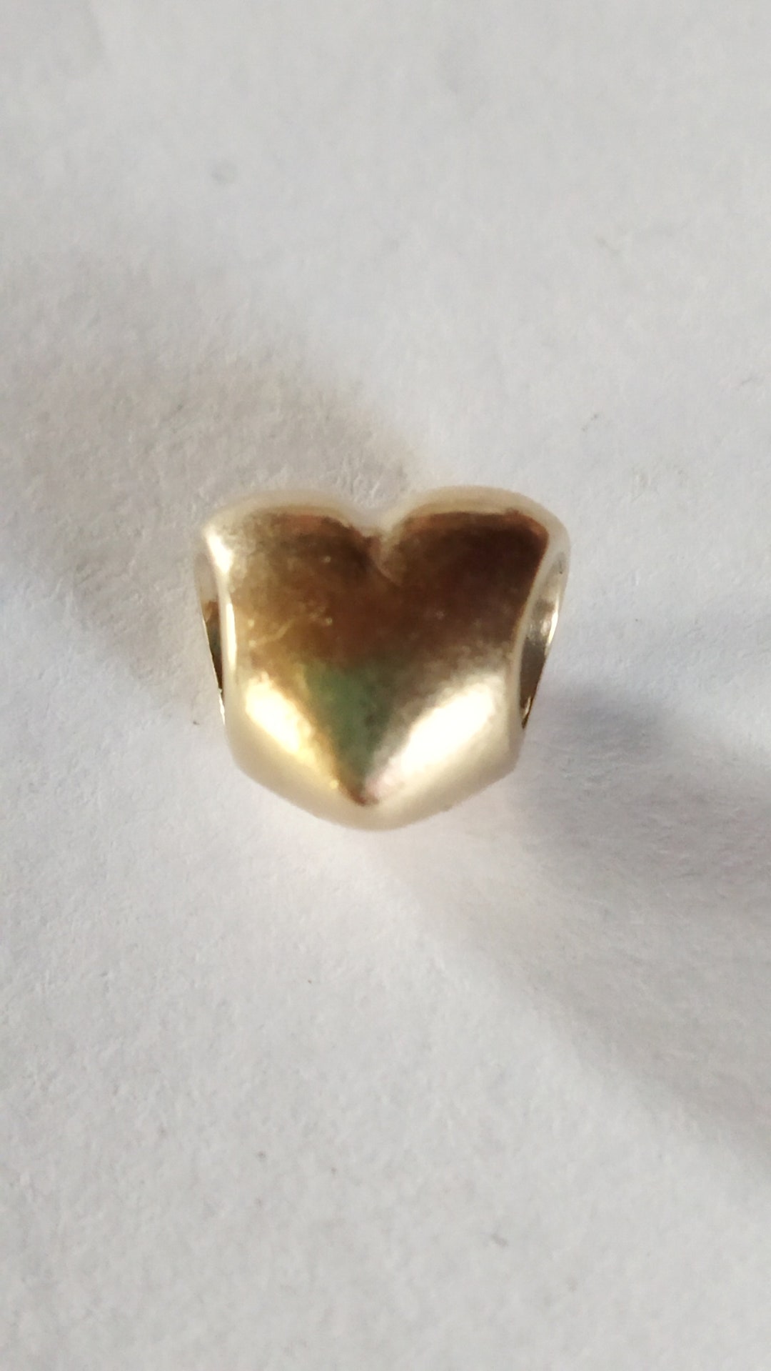 Pandora 14k Gold Heart Charm Bead -750119. - Etsy