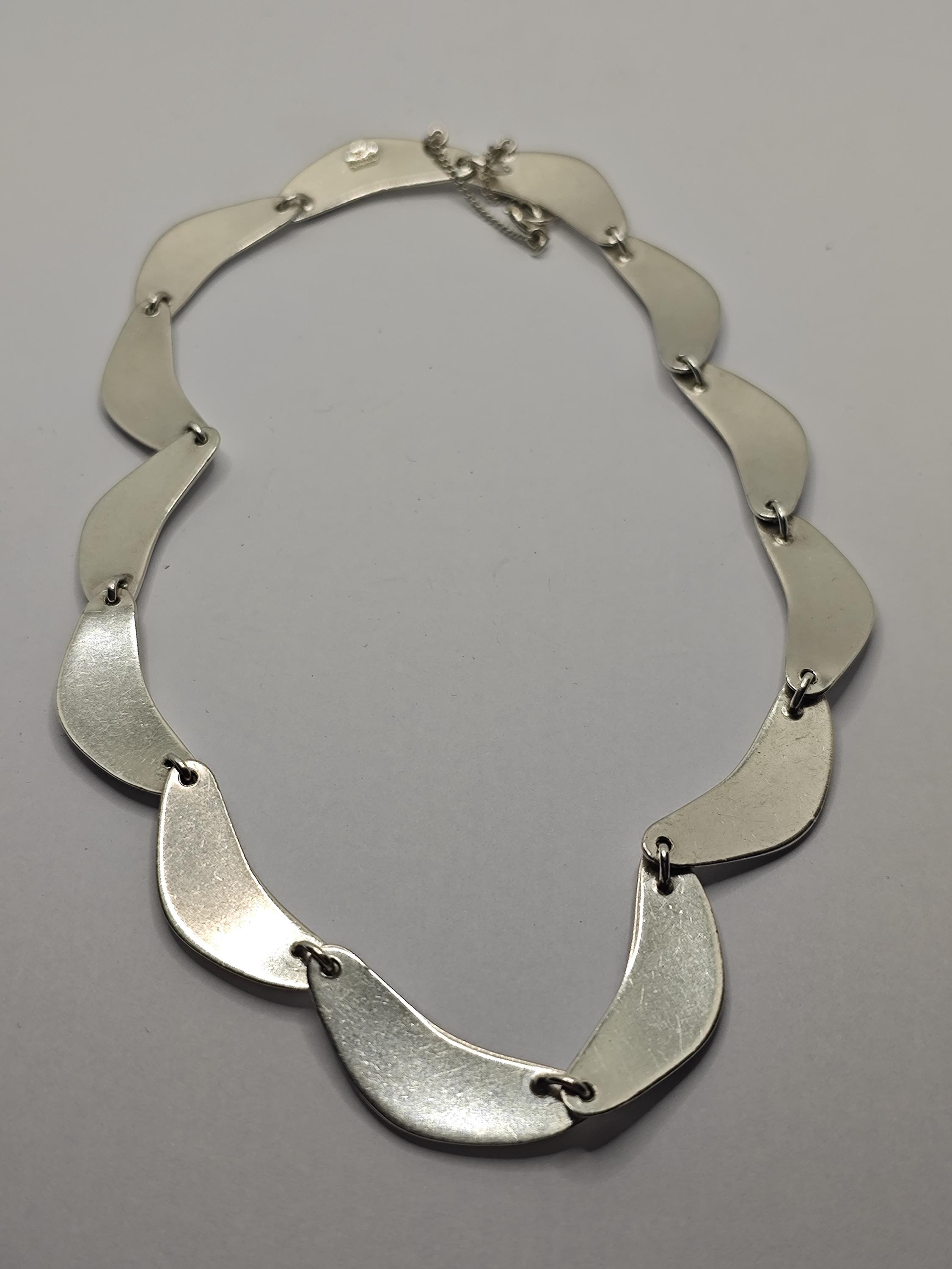 Beautiful Vintage Herman Siersbol Denmark Sterling Silver Peak Necklace ...