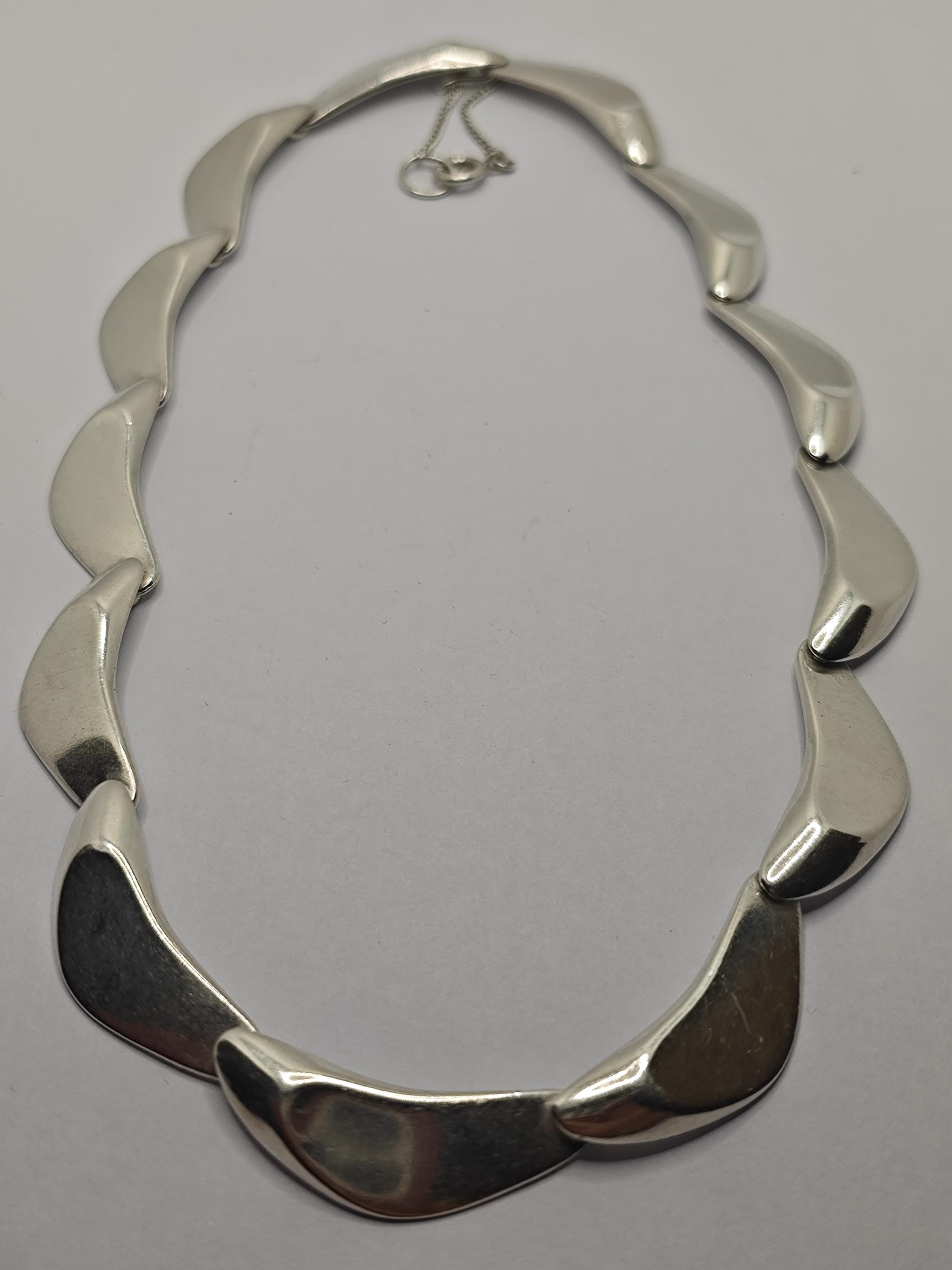 Beautiful Vintage Herman Siersbol Denmark Sterling Silver Peak Necklace ...
