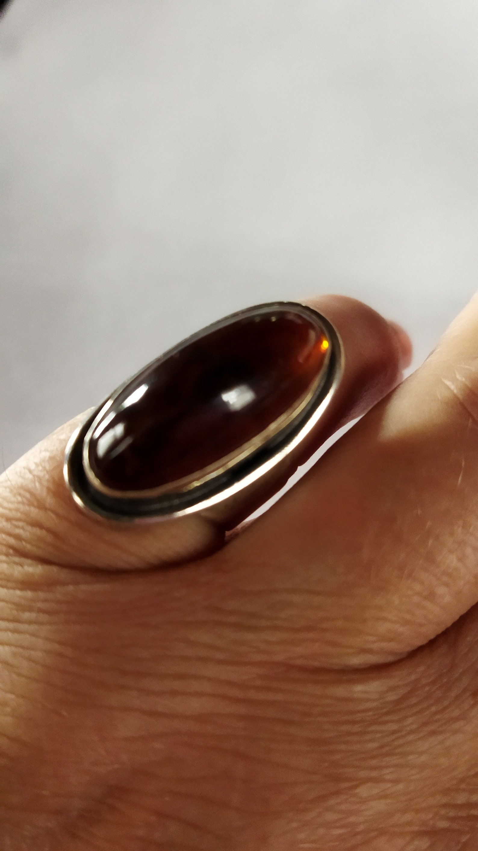Vintage Carl Ove Frydensberg Amber Ring – 925 Sterling Silver (16,5mm ...