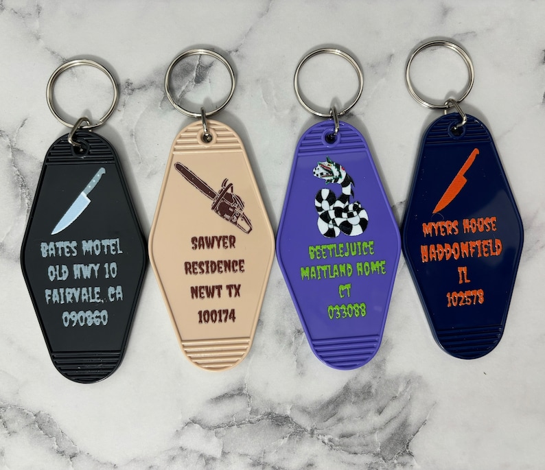 Horror Motel Keychains - Etsy