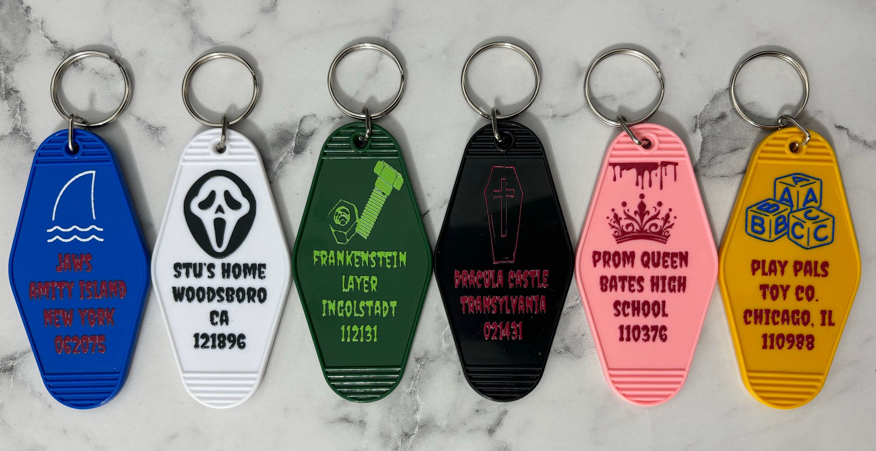Horror Motel Keychains - Etsy