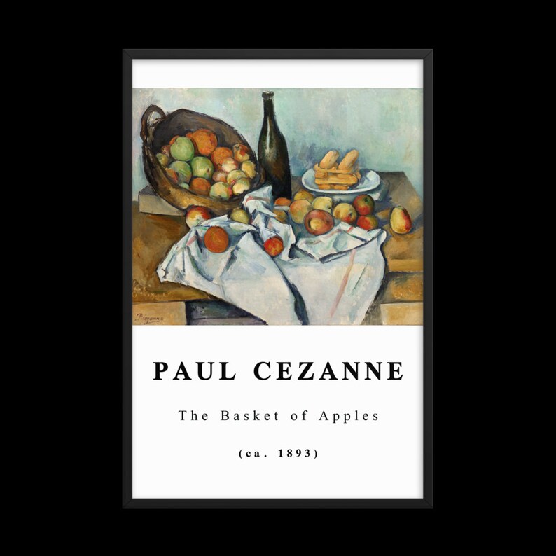 Framed Paul Cézanne Art Print the Basket of Apples Painting - Etsy