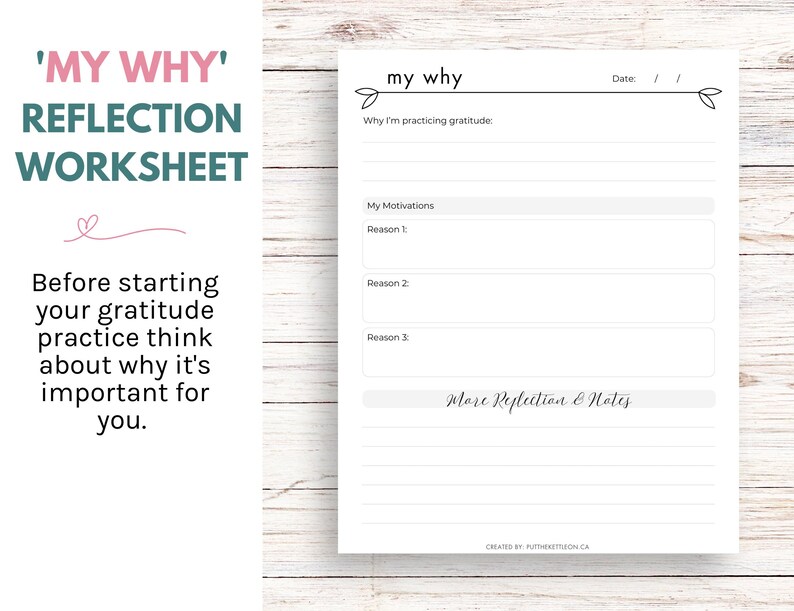 Printable Gratitude Journal Pages, Daily, Weekly Gratitude Journal and ...