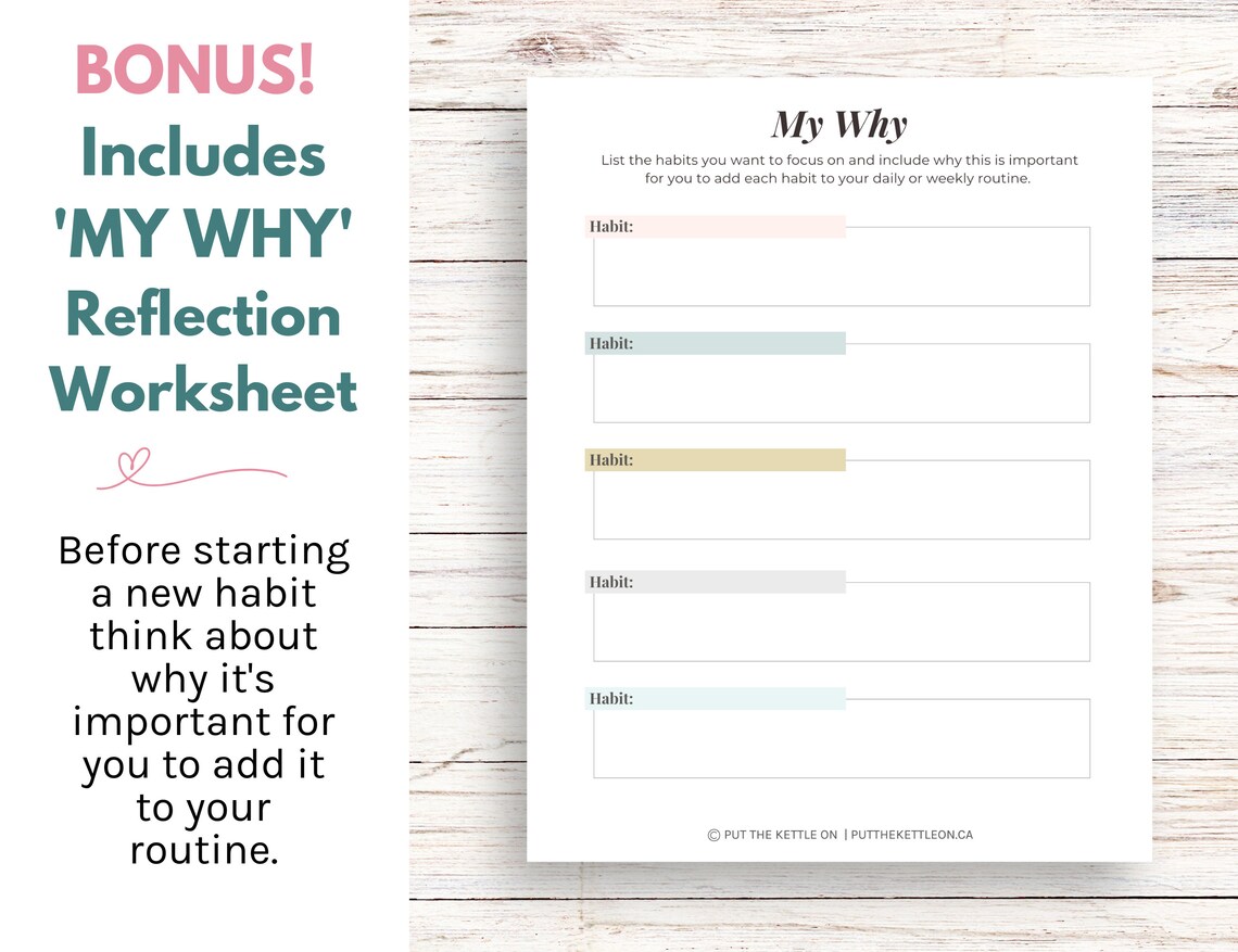 Daily and Weekly Habit Tracker Printable | Habit Tracker Template ...