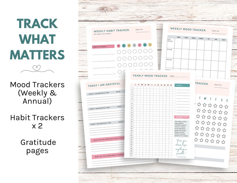 Printable Personal Growth Planner & Workbook Bundle, Self Care Planner ...