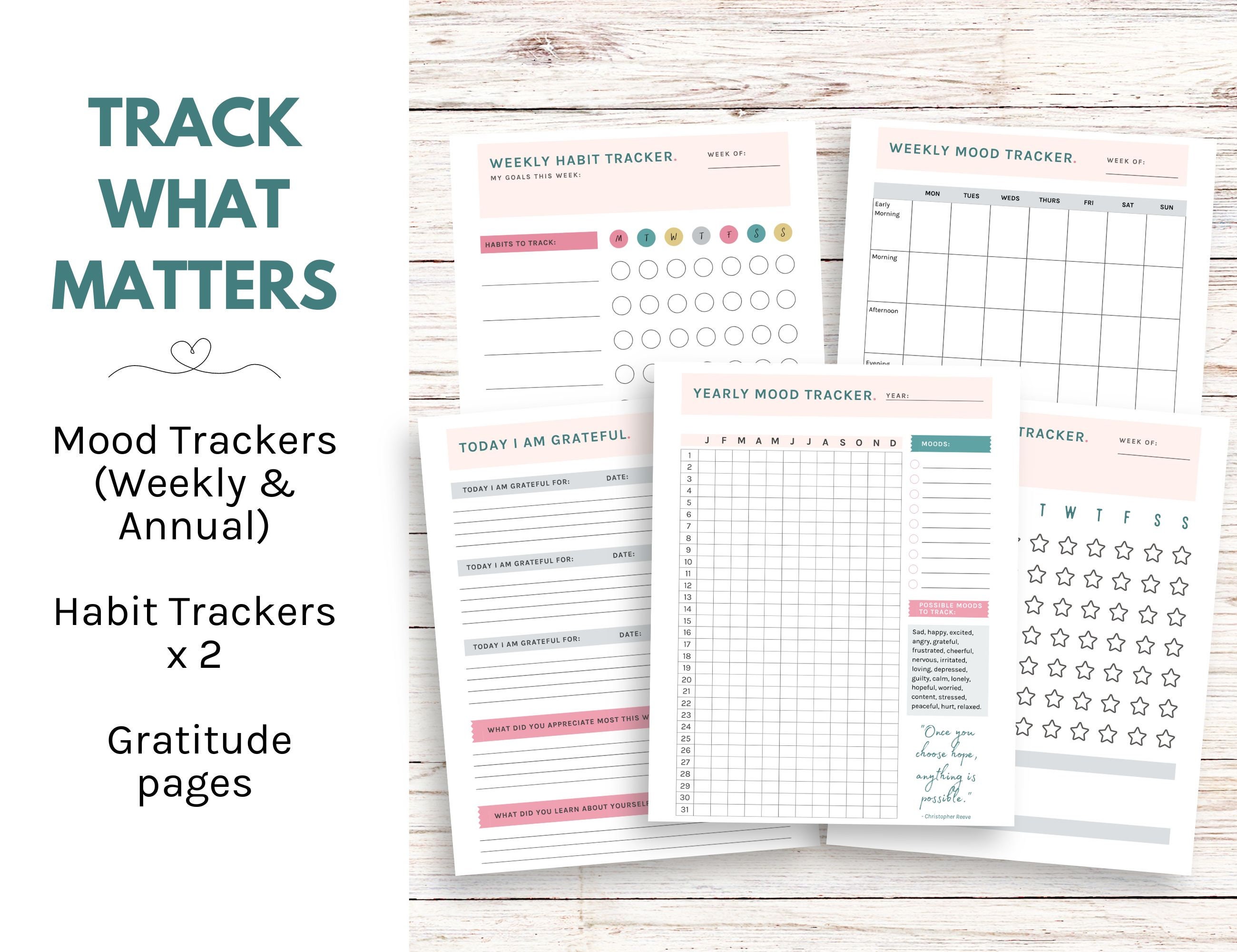 Printable Personal Growth Planner & Workbook Bundle, Self Care Planner ...