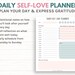 Daily Self Love Planner & 30 Day Challenge, Printable Planner, Instant ...