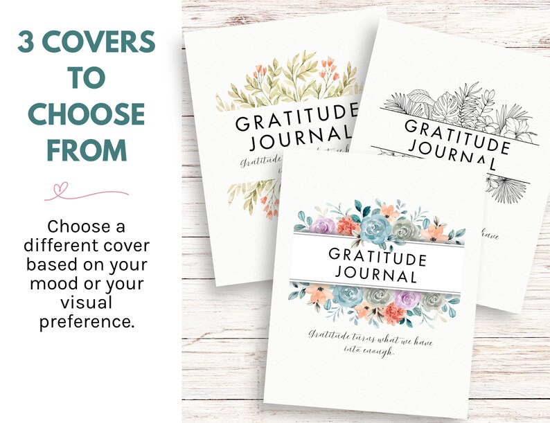 Printable Gratitude Journal Pages, Daily, Weekly Gratitude Journal and ...