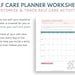 Self Care Planner Printable Worksheets (2 Pages), Self Care Worksheets ...