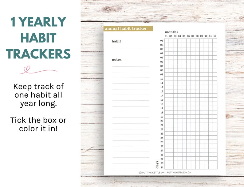 Printable Habit Tracker Bundle | Daily Habit Tracker | Weekly, Monthly ...
