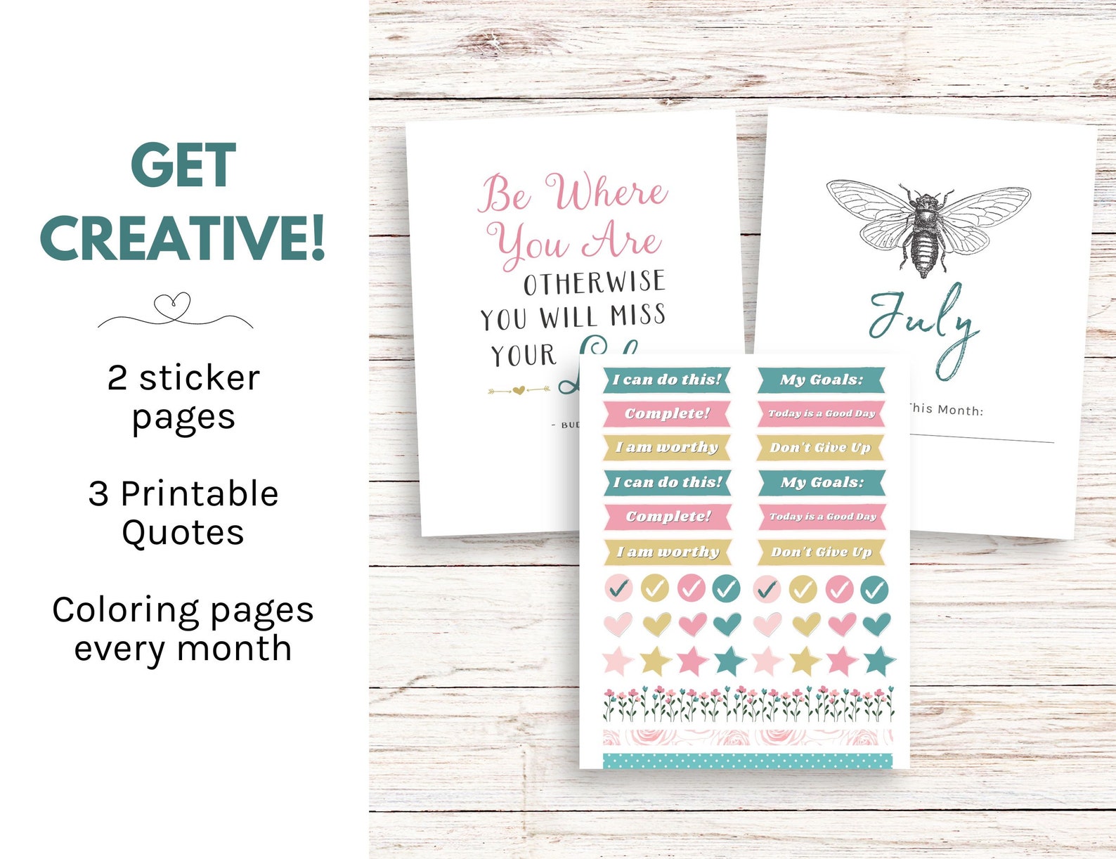 Printable Personal Growth Planner & Workbook Bundle, Self Care Planner ...