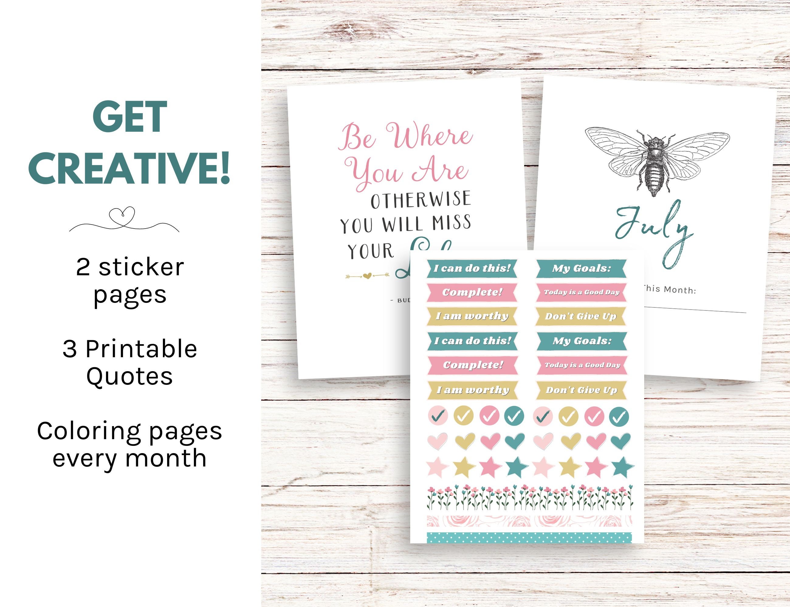 Printable Personal Growth Planner & Workbook Bundle, Self Care Planner ...
