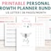Printable Personal Growth Planner & Workbook Bundle, Self Care Planner ...