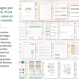 Printable Personal Growth Planner & Workbook Bundle, Self Care Planner ...