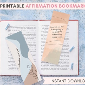 Printable Bookmarks, Affirmation Bookmarks, Boho Bookmark, Motivational ...