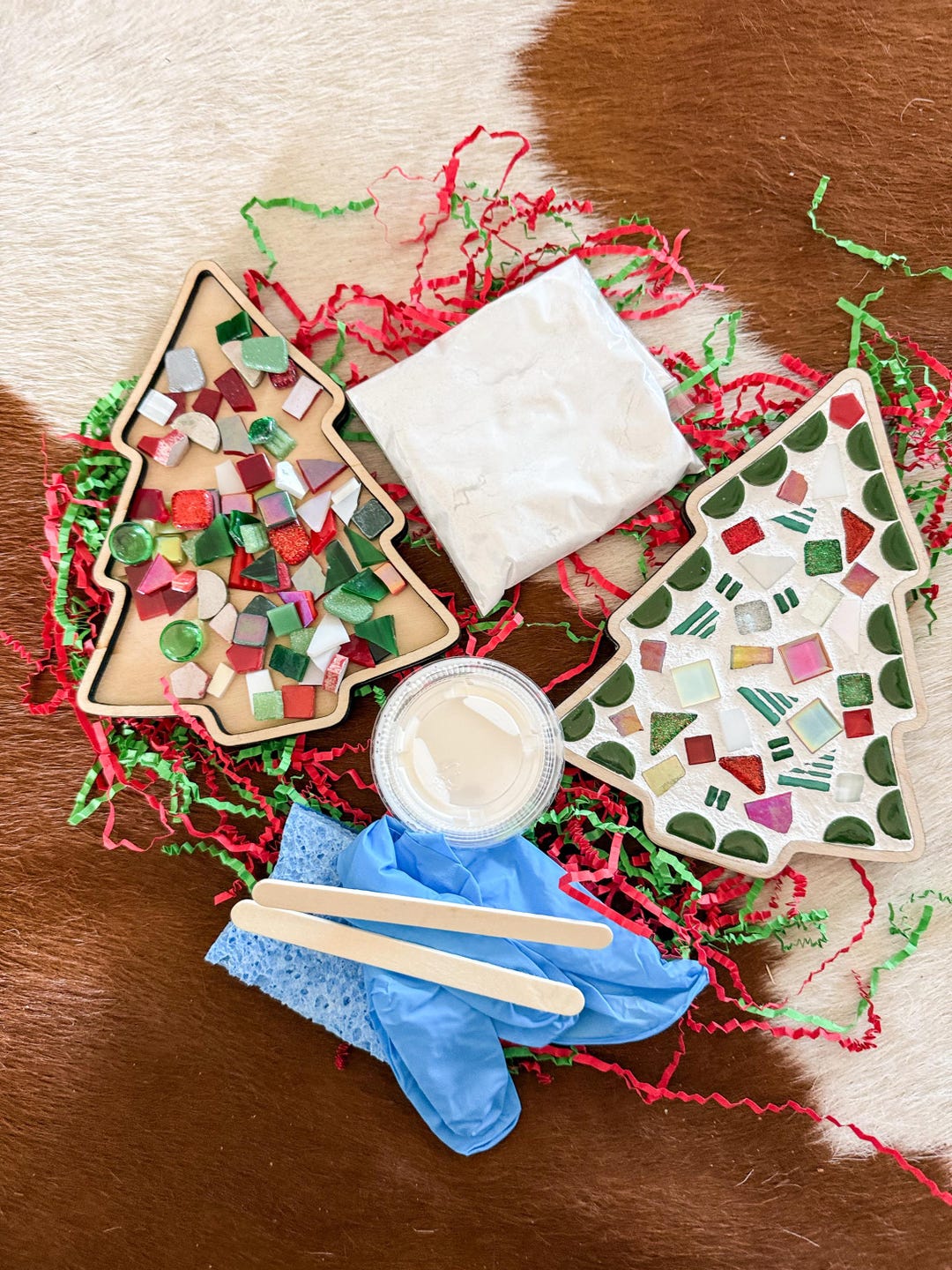 DIY Mosaic Christmas Tree Kit, Kid & Adult Craft, Mosaics, Holiday ...