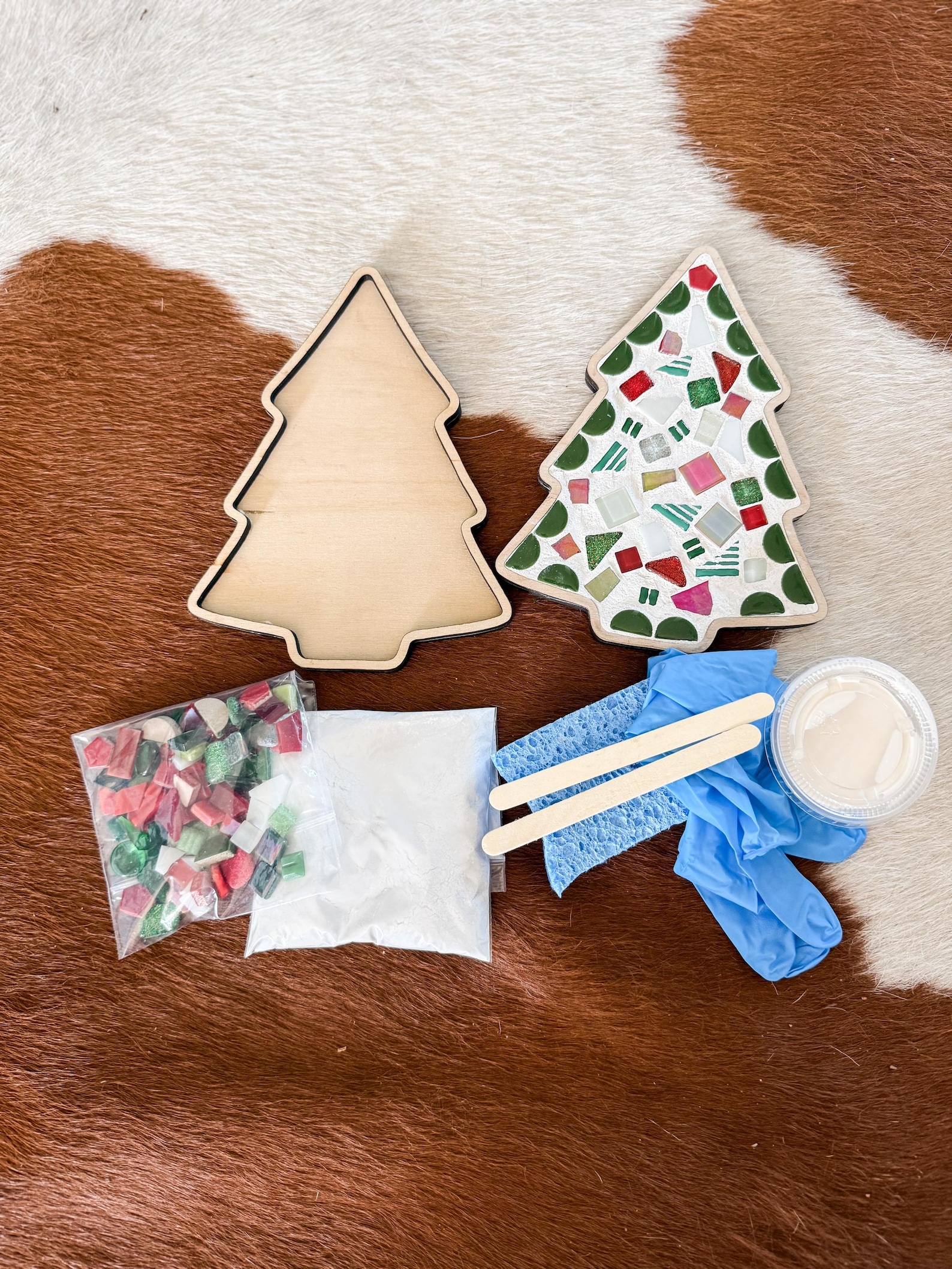 DIY Mosaic Christmas Tree Kit, Kid & Adult Craft, Mosaics, Holiday ...