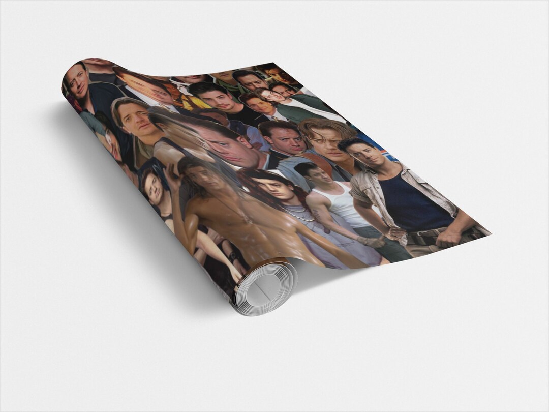 Brendan Fraser Wrapping Paper Custom Wrapping Paper Brendan - Etsy