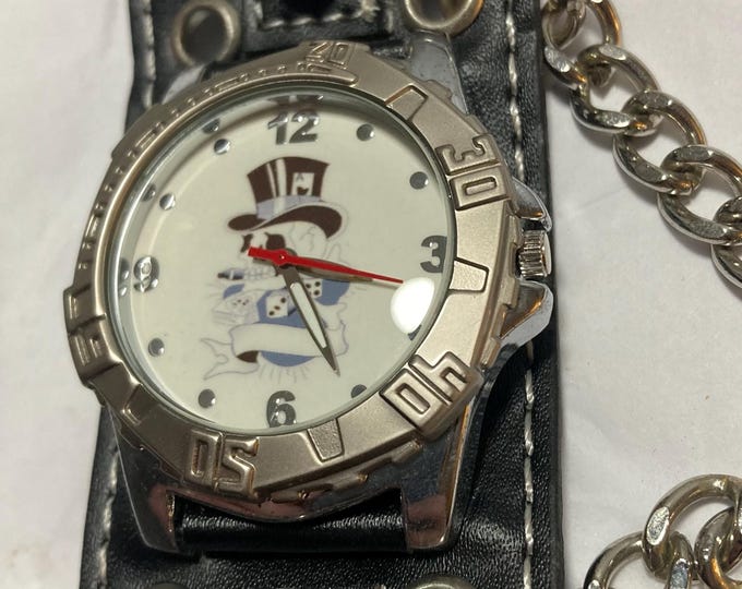 Classy Skull Wrist Watch, Leather Band Wrist Watch, Wrist Watch, Men’s ...