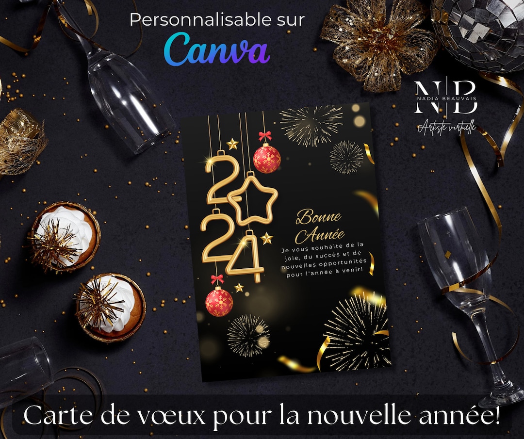 Dazzle Your Guests: Exquisite Invitation Card for an Unforgettable New ...