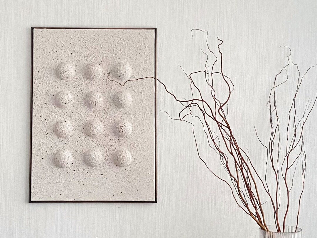 Plaster Wall Art, Texture Wall Art, Handmade Wall Art, Minimal Wall Art ...