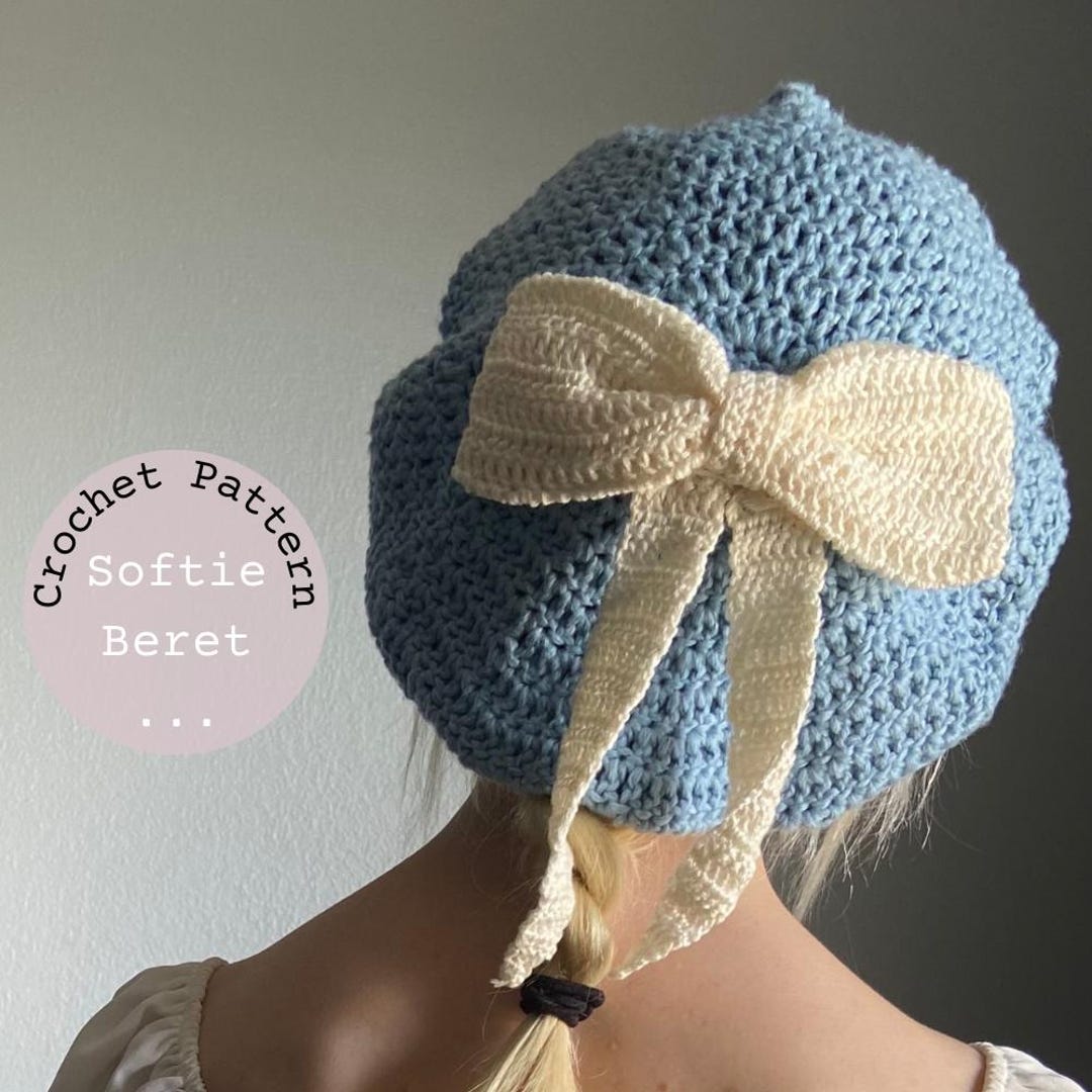 Crochet Bow Beret Pattern: Beginner Friendly (digital Pattern) - Etsy