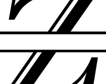 Letter Z Split Monogram Digital File - Etsy