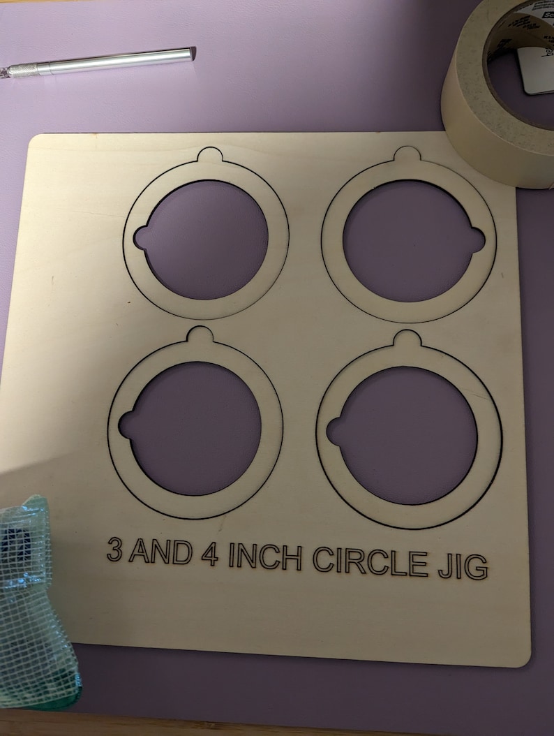 3 or 4 Inch Circle Jig for Aligning for Engraving. No Physical Product ...