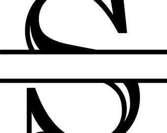 Letter S Split Monogram Digital File - Etsy