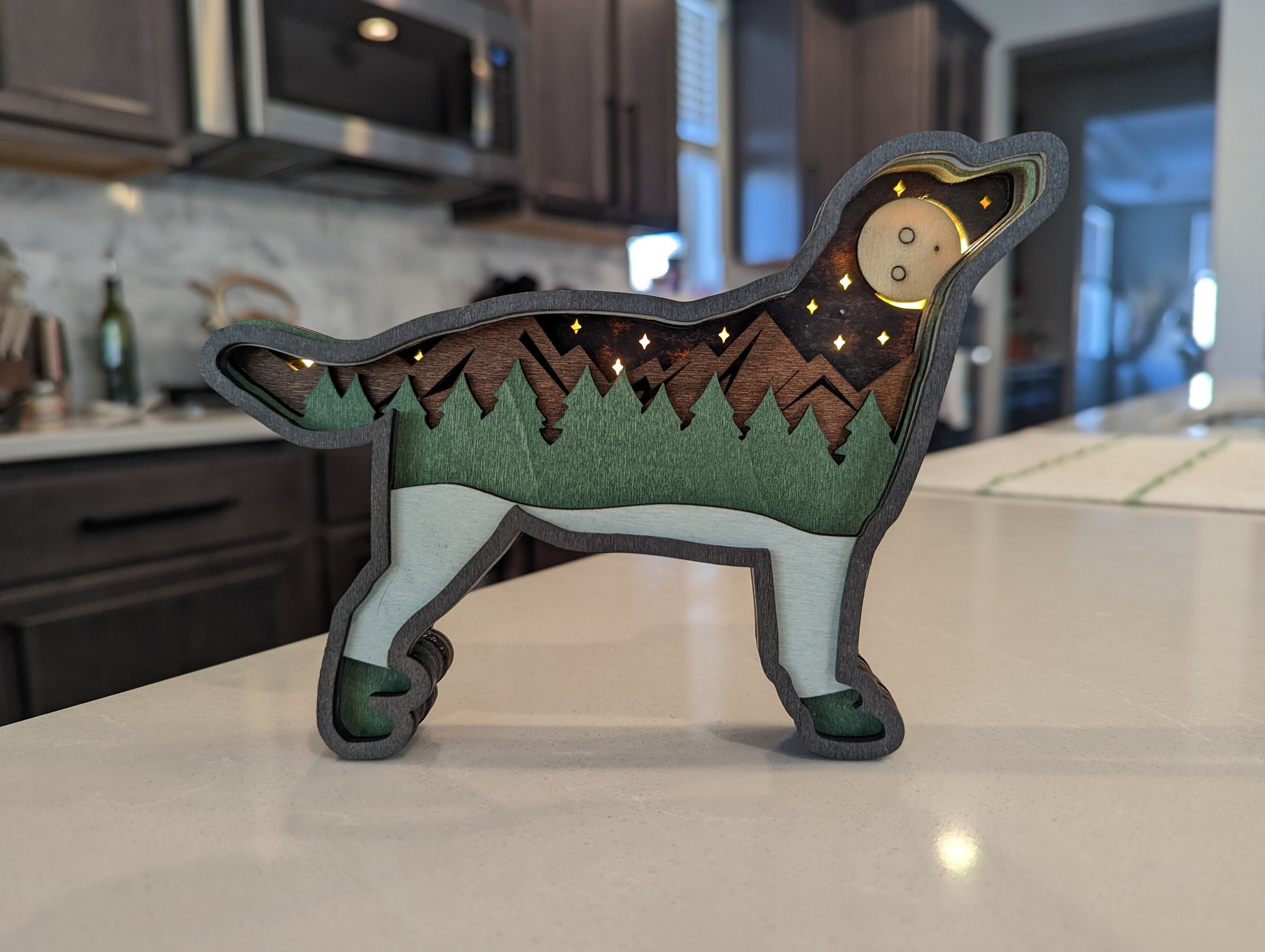 Digital File - 8 Layer Dog Art Piece (svg, Dxf, and Pdf) - Multiple ...