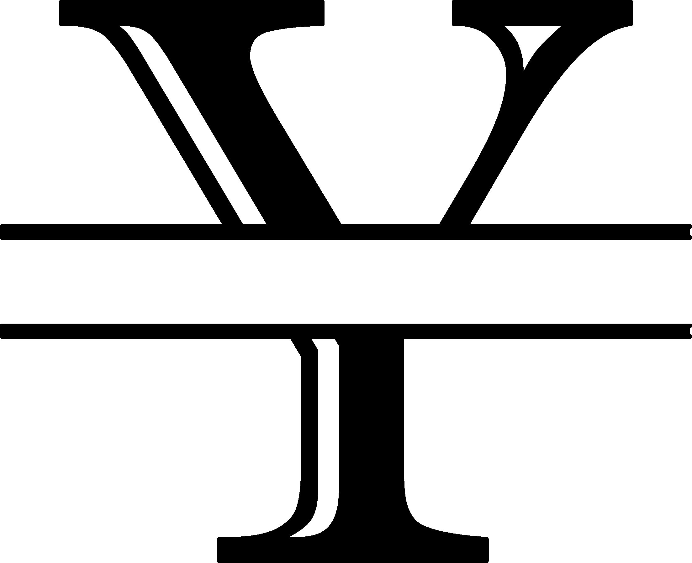 Y Letter Split Monogram - Digital File With SVG and PNG File - Etsy