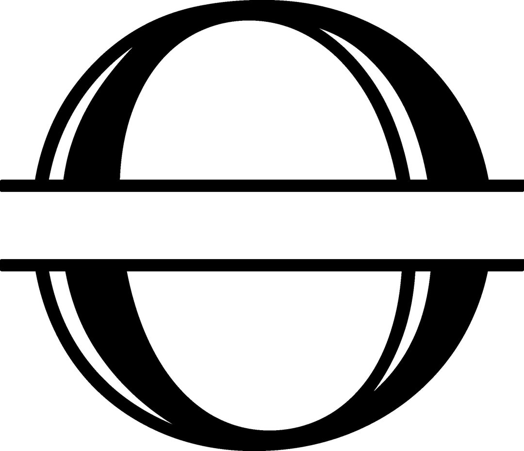 O Letter Split Monogram - Digital File With SVG and PNG File - Etsy