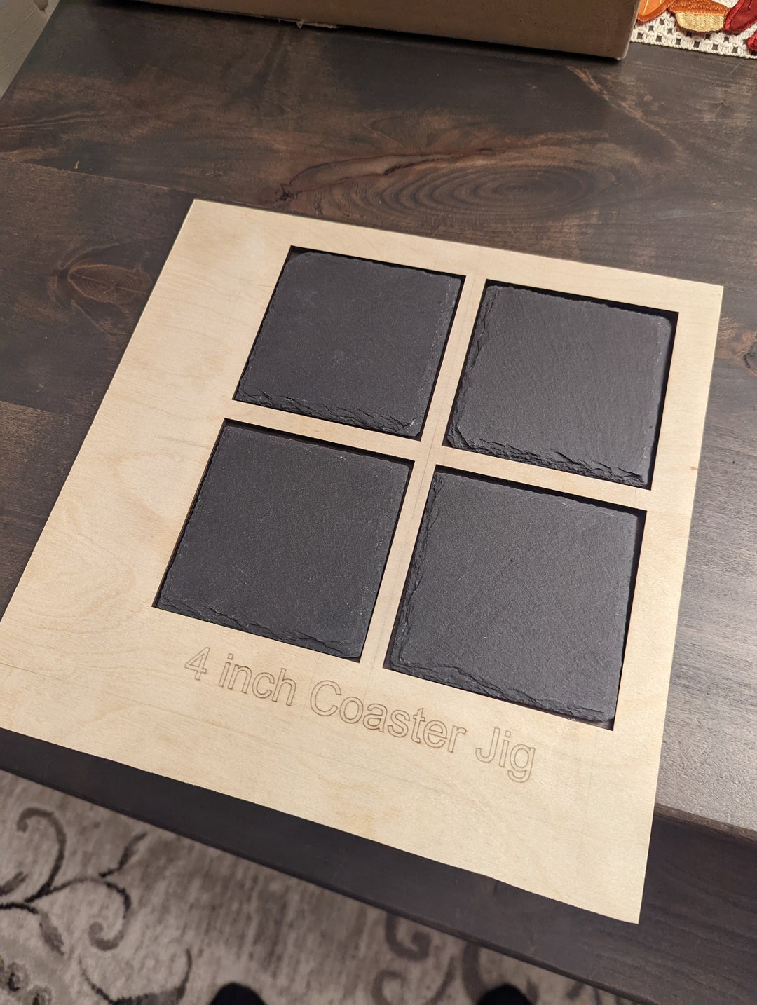 4 Inch Coaster Jig for Aligning for Engraving. No Physical Product (SVG ...