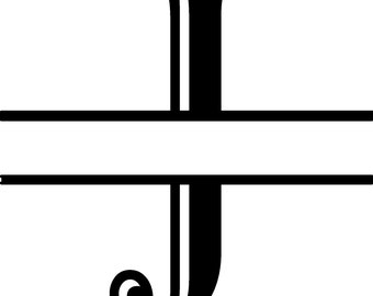 J-glitter Split Alphabet SVG, J Monogram, J Letter, DXF Downloadable ...