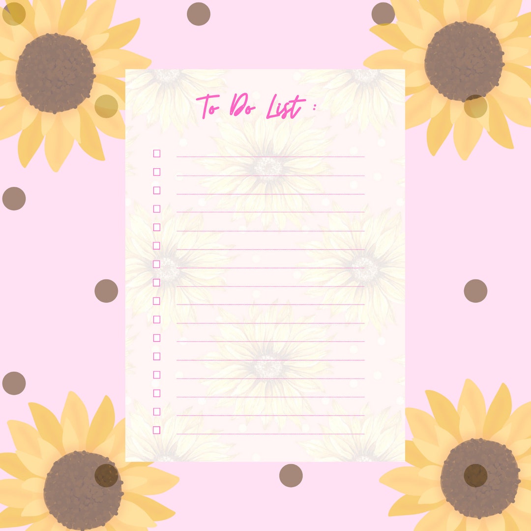 Printable to Do List - Etsy