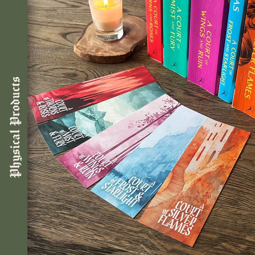 ACOTAR Inspired Bookmarks - Full Bundle | Set of 5 Physical Bookmarks ...