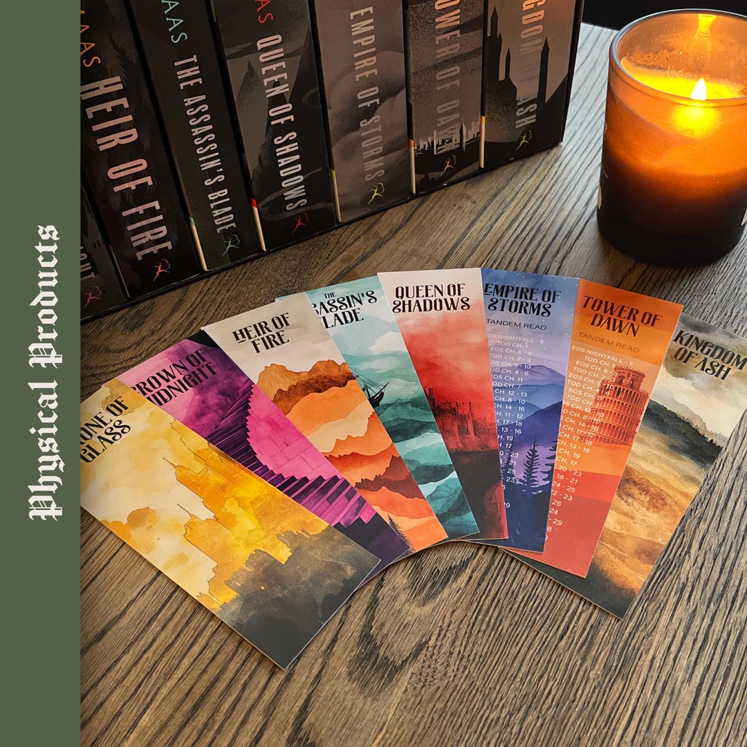 Throne of Glass Inspired Bookmarks - Full Bundle | Set of 8 Physical ...