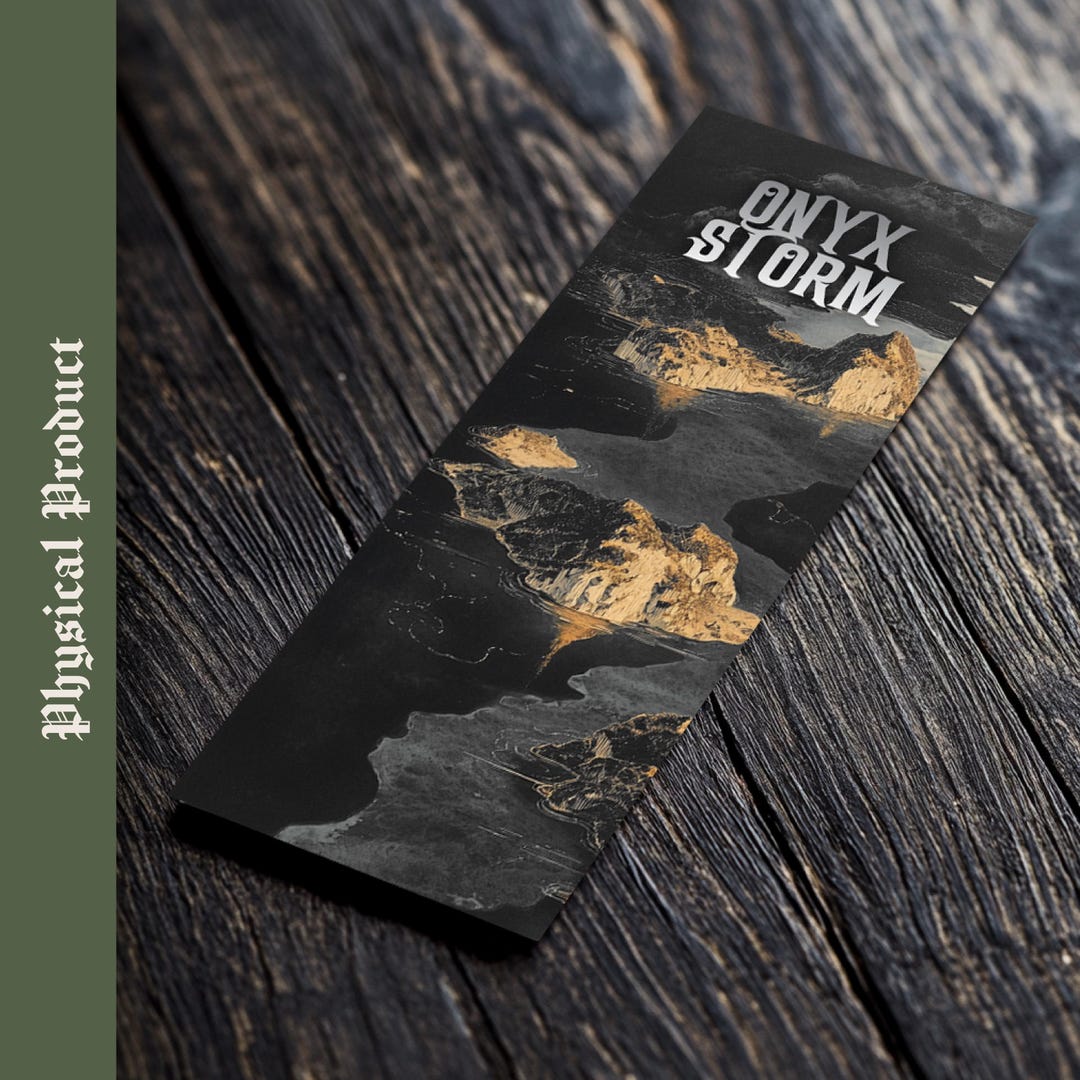 Onyx Storm Inspired Bookmark | With Important Details Guide - Physical ...