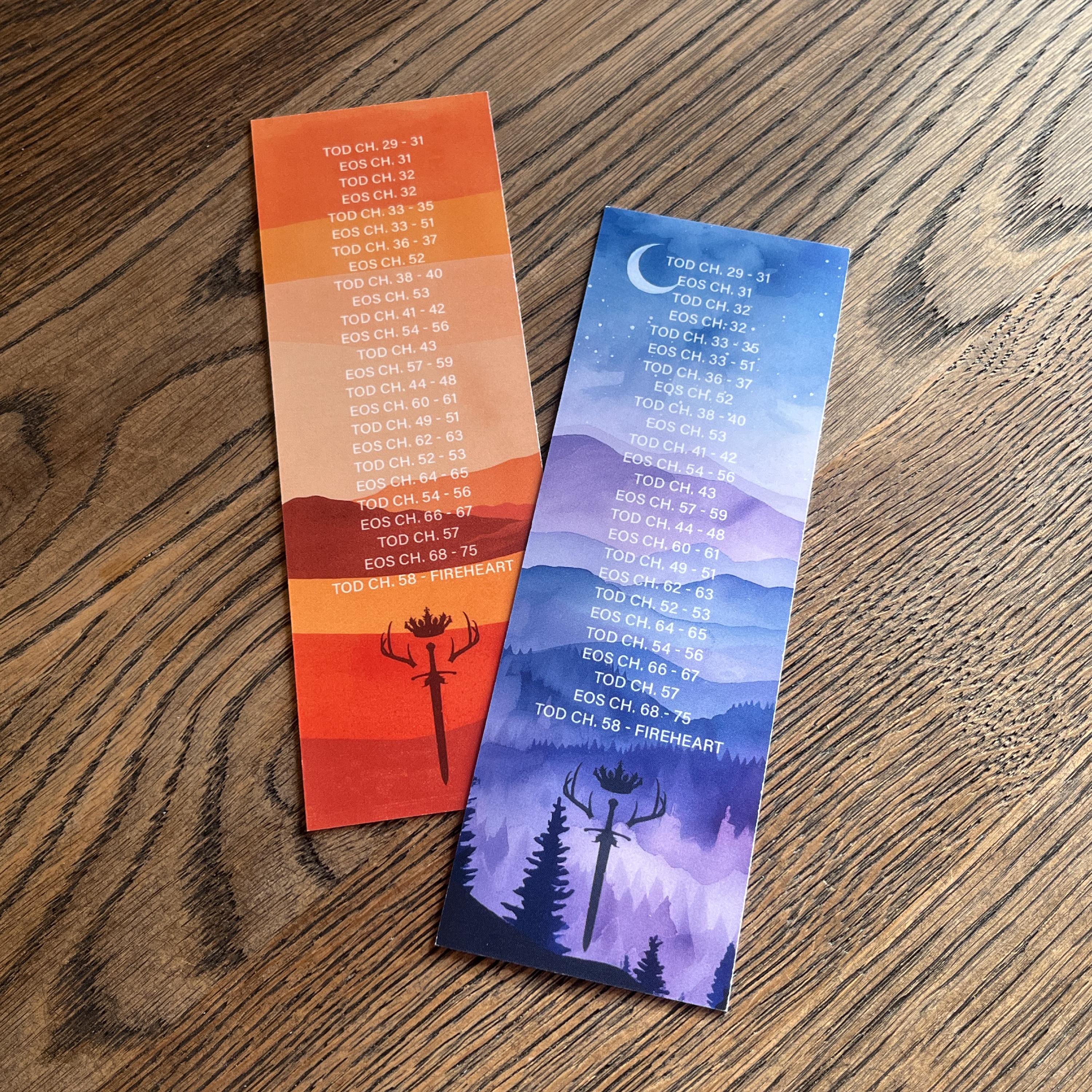 Throne of Glass Tandem Reading Guide Bookmarks Empire of Storms & Tower ...