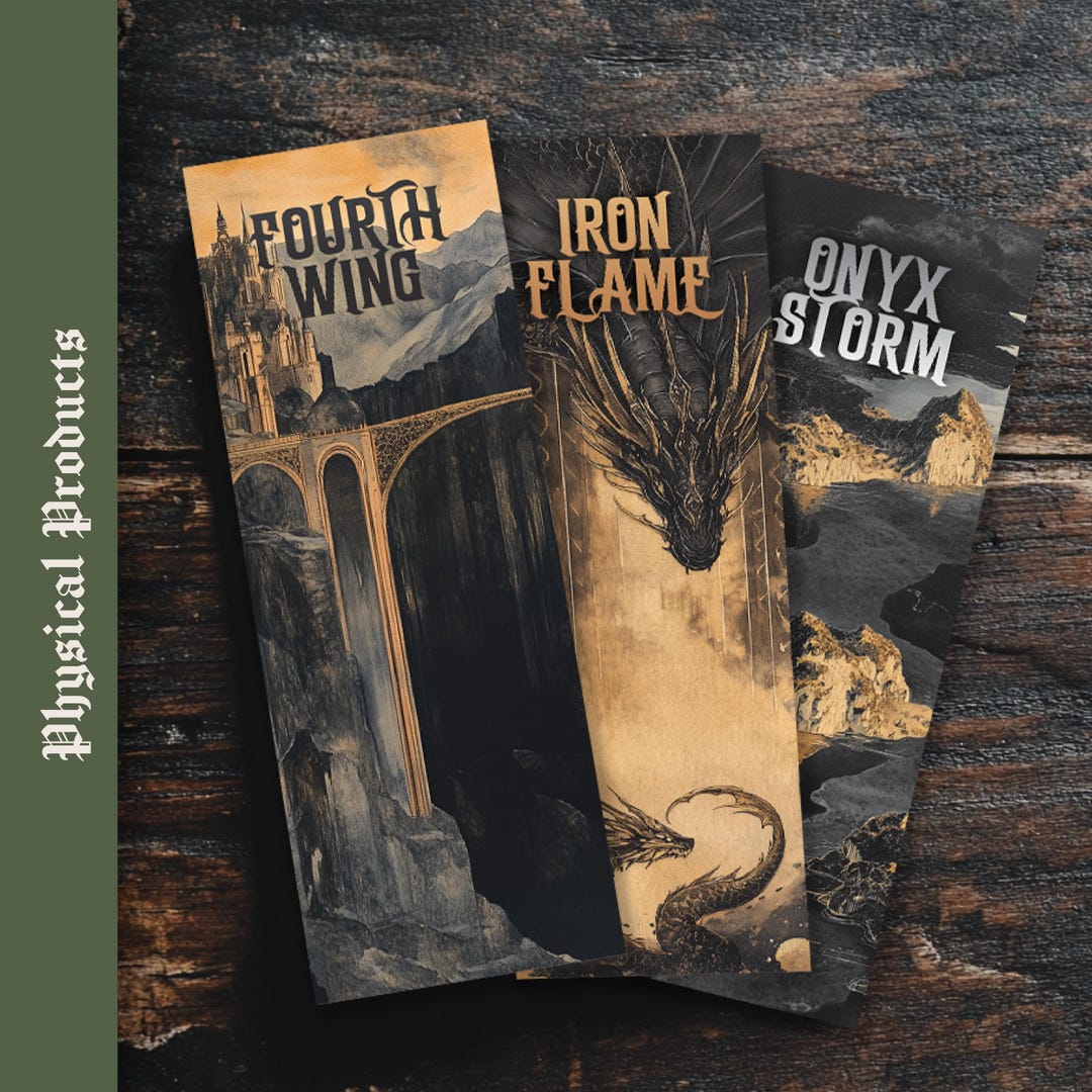 The Empyrean Series Bookmarks - Full Bundle | Set of 3 Physical ...