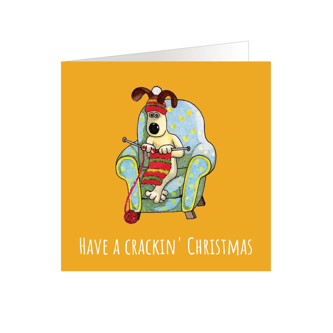 Wallace and Gromit Christmas Card Hand Drawn Gromit Card - Etsy