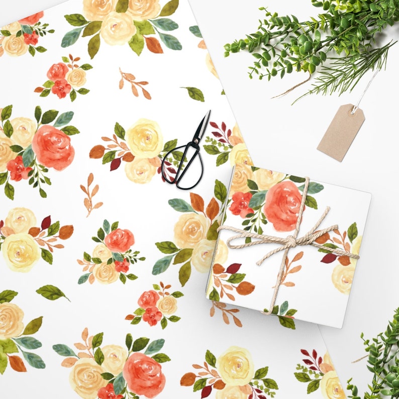 Beautiful Floral Wrapping Paper Birthday Gift Wrap Wrapping Paper ...