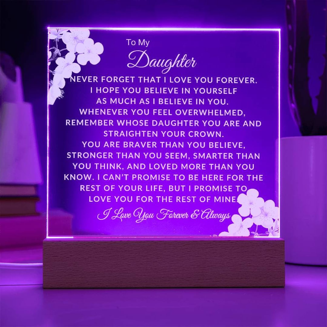 Daughter Gift, Daughter Plaque, Gift for My Daughter, Step Daughter ...