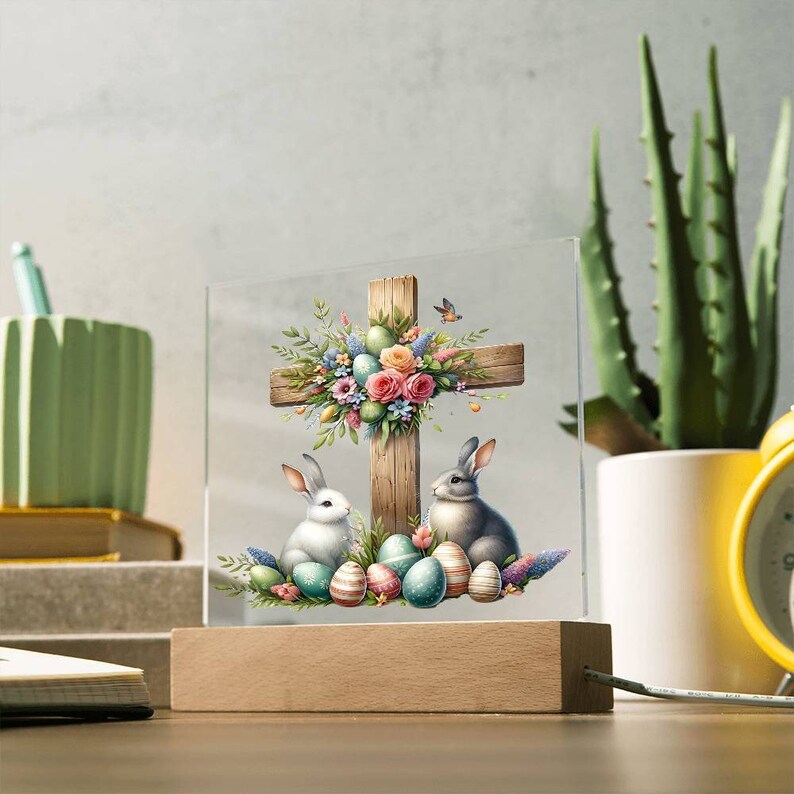 Easter Wooden Cross Plaque, Christian Gifts, Catholicism, Christian ...